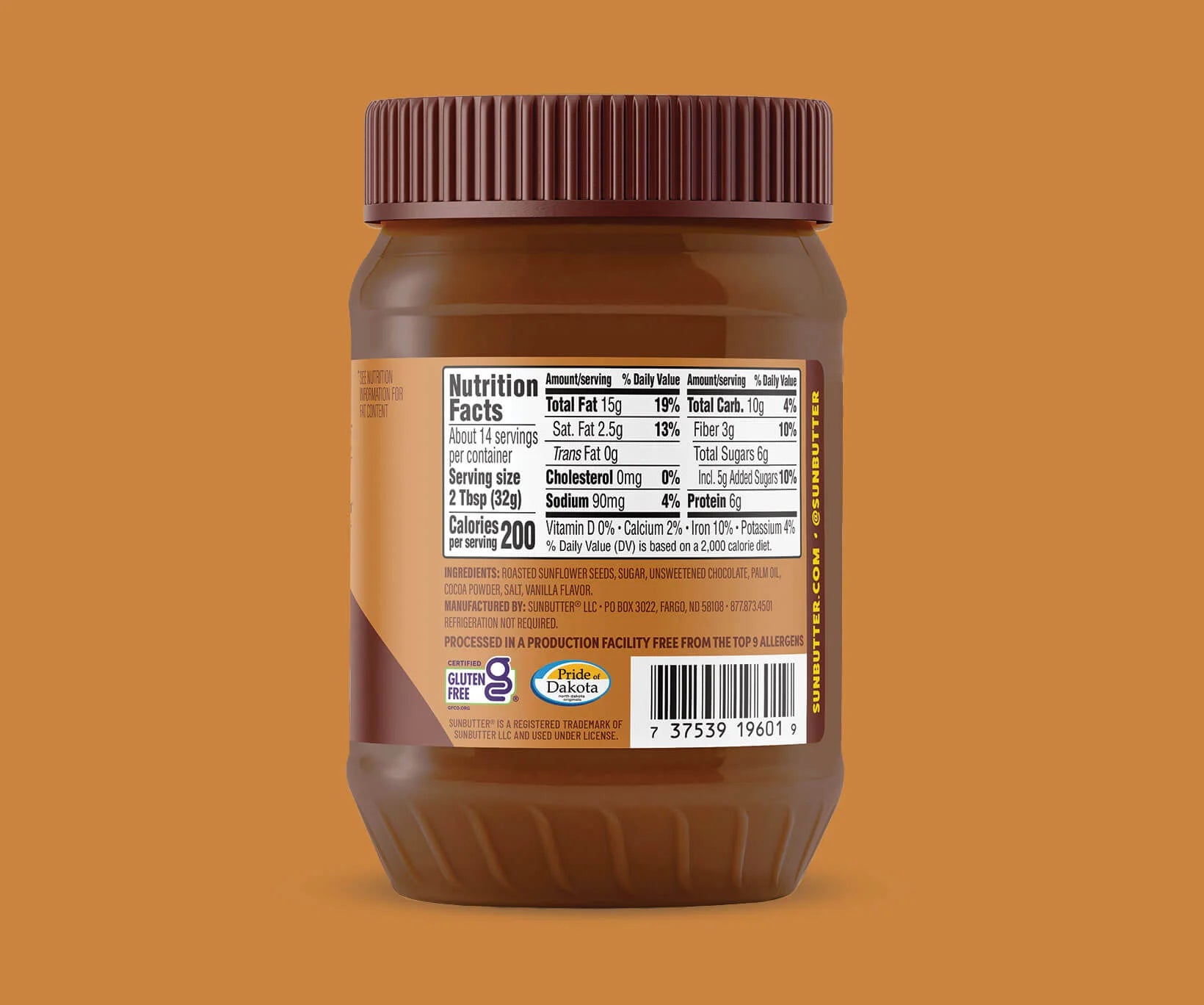 Chocolate SunButter® Sunflower Seed Butter