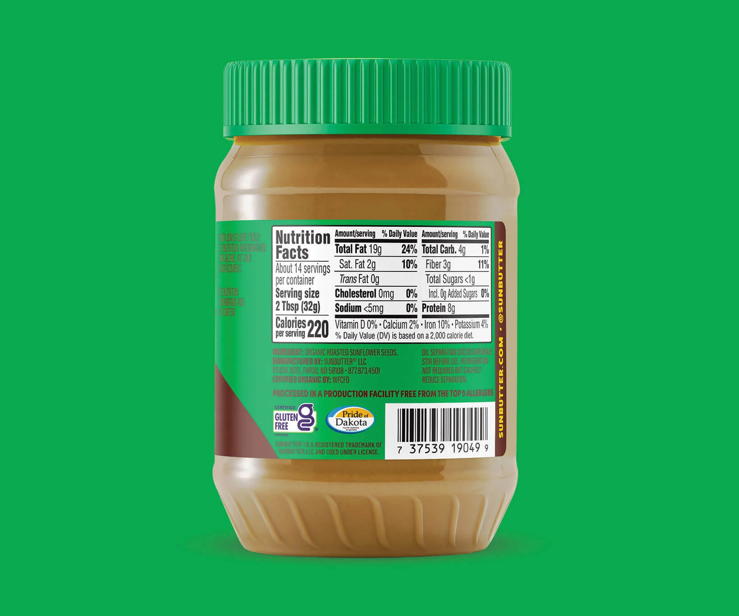 Organic SunButter® Sunflower Butter