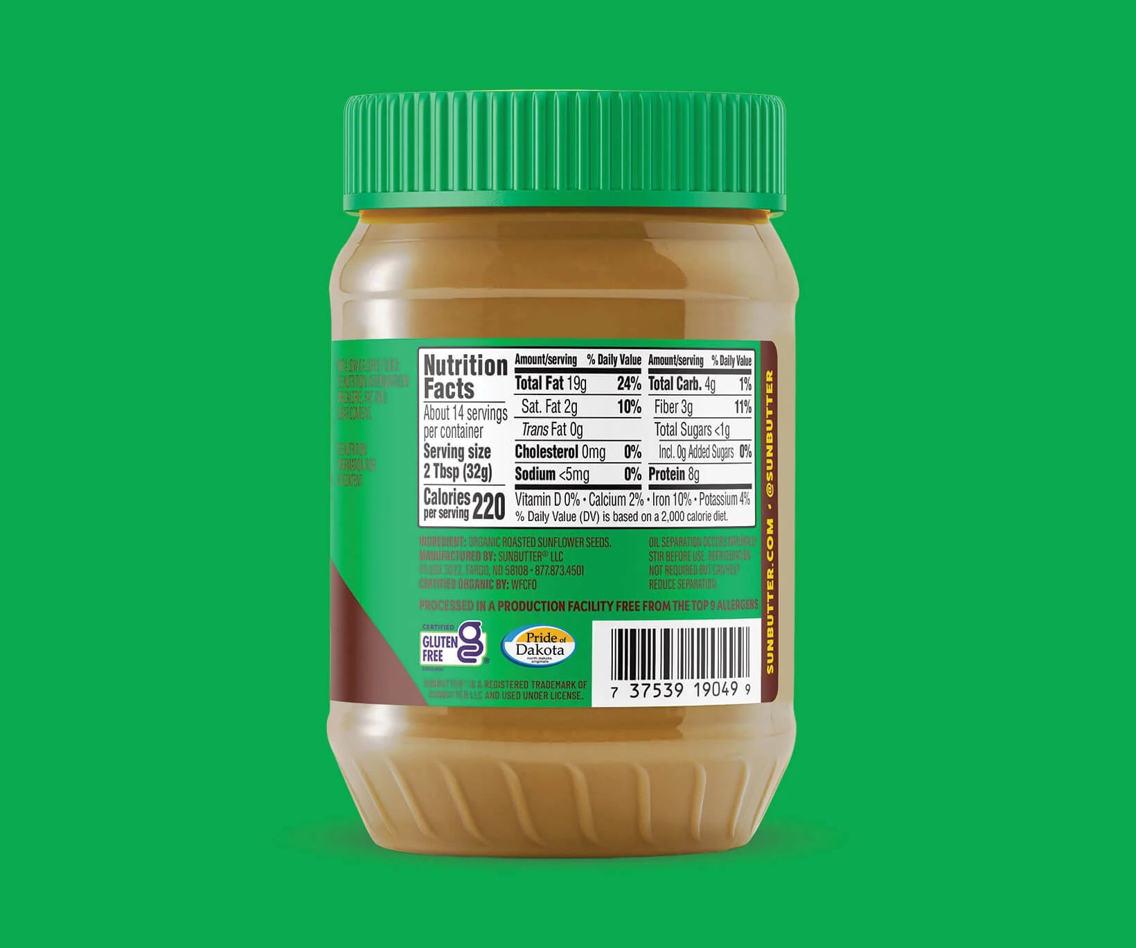 Organic SunButter® Sunflower Butter